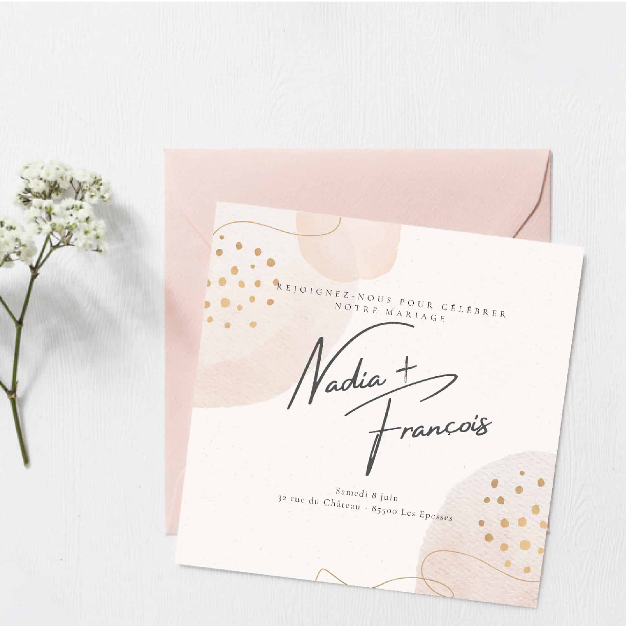 Faire Part Mariage ️ Modèle Gratuit à Imprimer