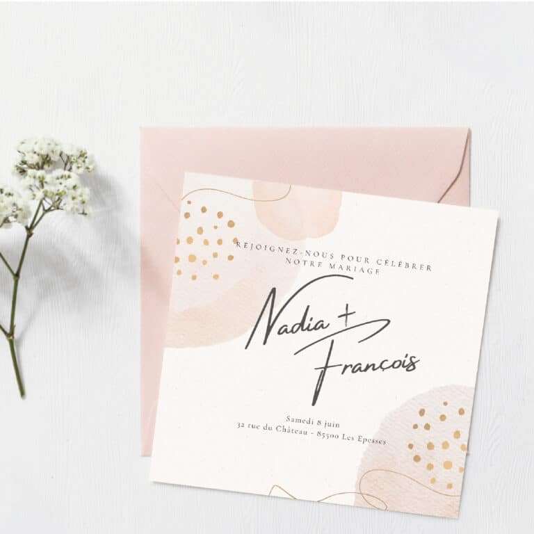 Faire Part Mariage ️ Modèle Gratuit à Imprimer