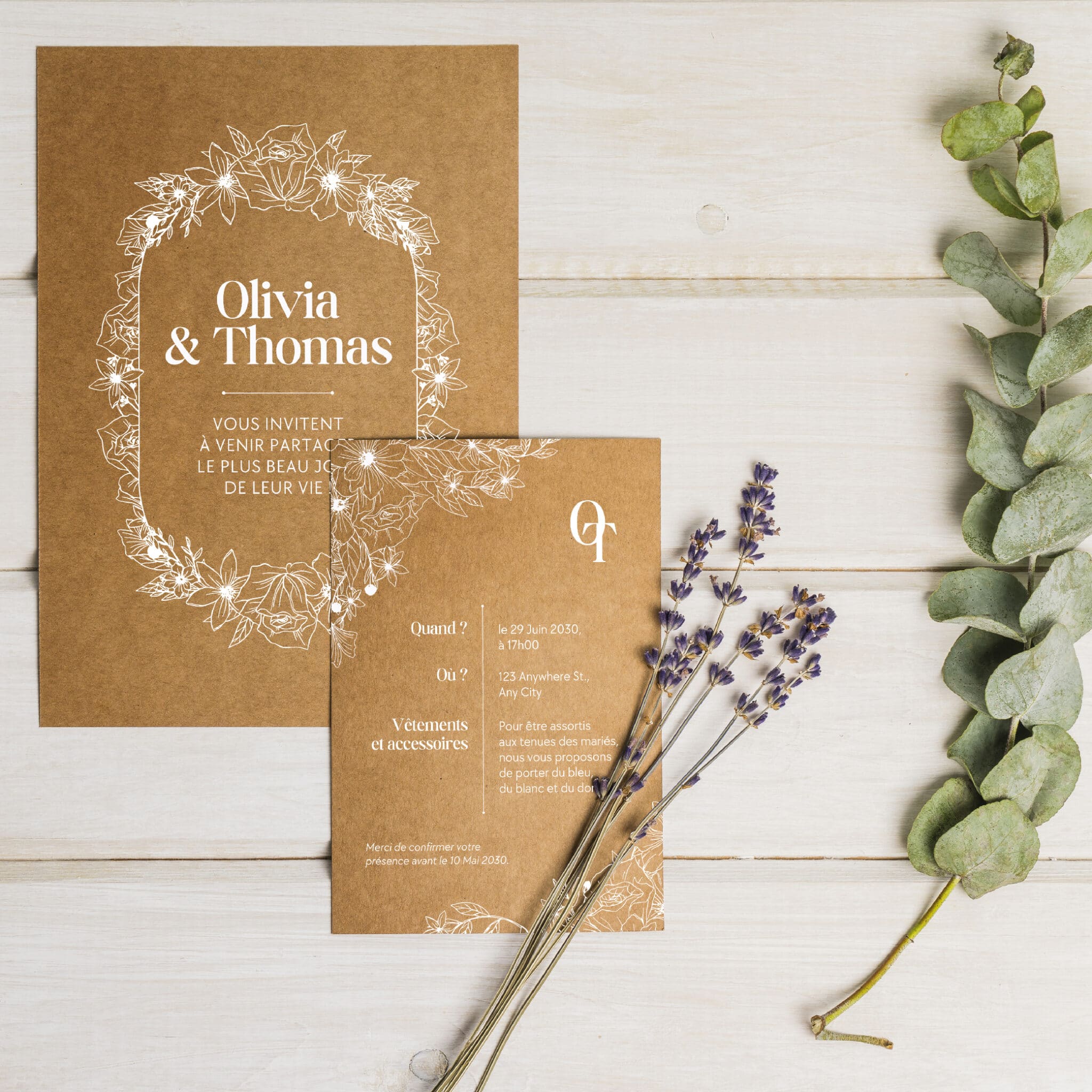 Faire Part Mariage ️ Modèle Gratuit à Imprimer