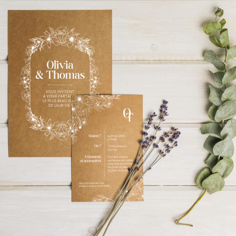 Faire Part Mariage ️ Modèle Gratuit à Imprimer