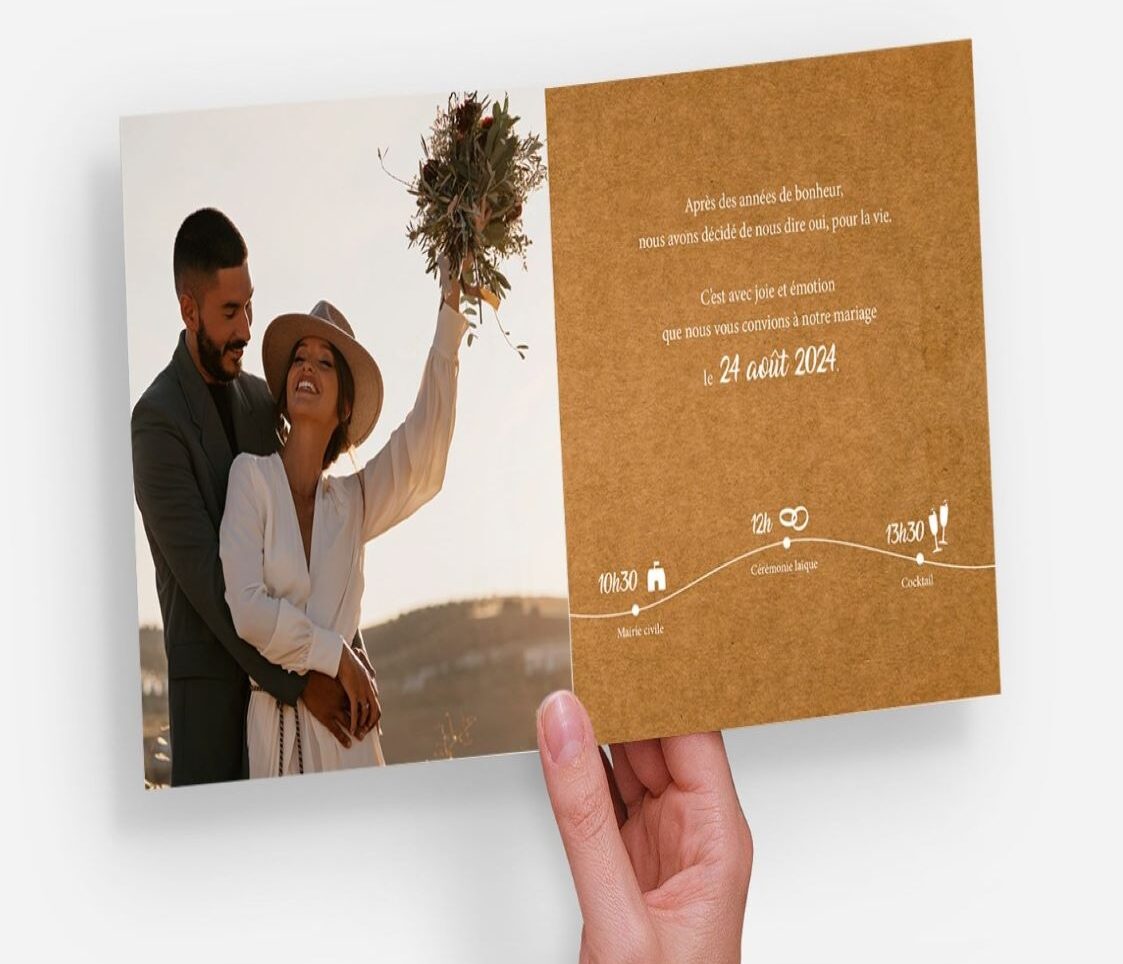 Faire Part Mariage ️ Modèle Gratuit à Imprimer